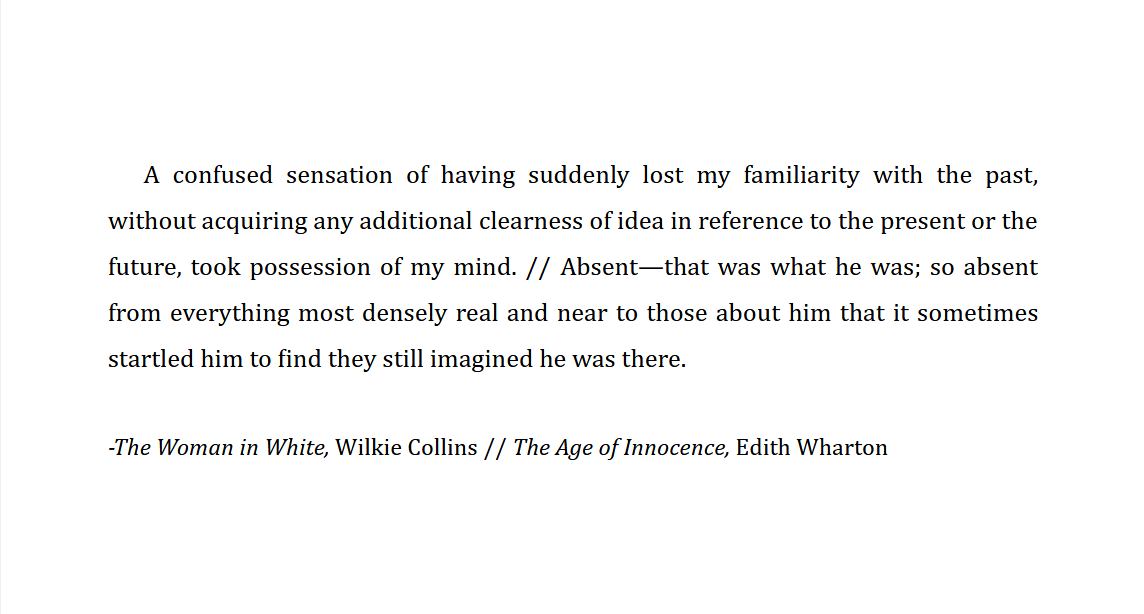 ‘Absent from everything most densely real’ – Fictitiously Yours